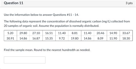 Solved Question 6 3 Pts Use The Information Below To Answer Chegg Com