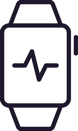 스포츠 피트니스 및 체중 감량 개념 선 스타일로 그려진 트렌디한 간판 웹 사이트 앱 Ui 광고에 적합합니다 편집 가능한 획 피트니스 시계의 벡터 선 아이콘 건강한 식생활에