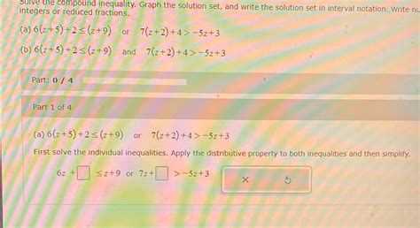 Solved Solve The Compound Inequality Graph The Solution Chegg