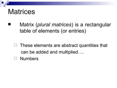 Matrices And Application Of Matrices PPT