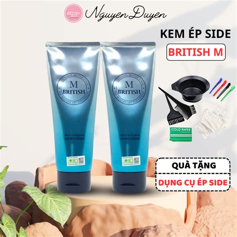 Thuốc ép Side tóc nam BRITISH M Men s Style Down Perm kem ép side chai g Nguyenduyendaily