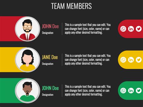 Free Team Members PowerPoint Template And Google Slides Theme