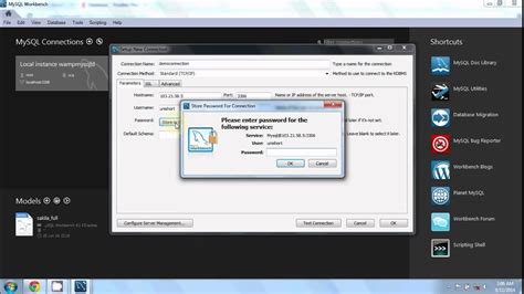 connect to mysql server from mysql workbench youtube