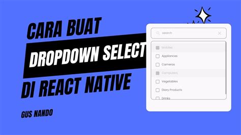 Cara Buat Dropdown Select Di React Native Youtube