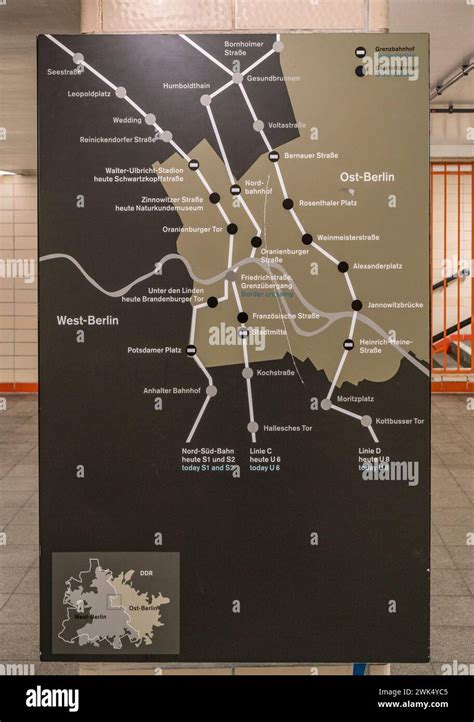 Map Of The Train Network During The Cold War In The Nordbahnhof S Bahn Station A Ghost