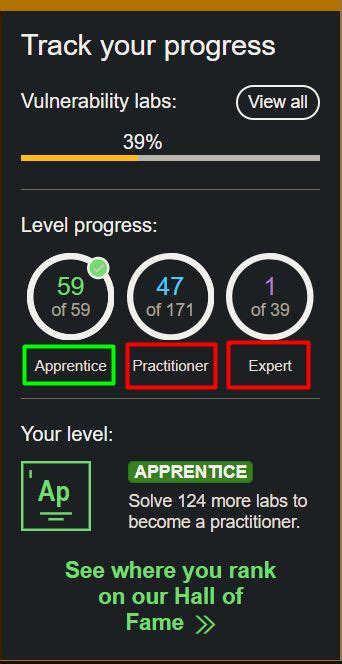 Im Excited To Share That Ive Successfully Completed The Apprentice Labs Of Portswiggers Web