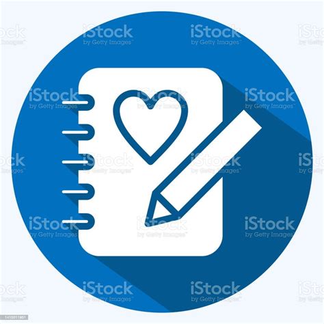 아이콘 스케치북 페인트 아트 도구 기호에 적합합니다 긴 그림자 스타일 편집 가능한 간단한 디자인 디자인 템플릿 벡터 간단한 그림 개념에 대한 스톡 벡터 아트 및 기타 이미지