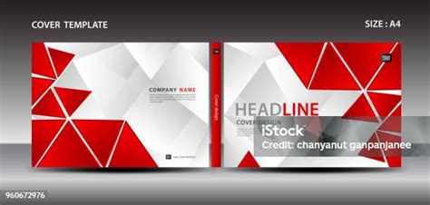 레드 커버 잡지 광고 프레 젠 테이 션 연례 보고서 책 전단지 포스터 카탈로그 인쇄 미디어 뉴스 레터 브로셔 전단 가로 레이아웃 벡터 디자인 템플릿 A4 0명에 대한 스톡