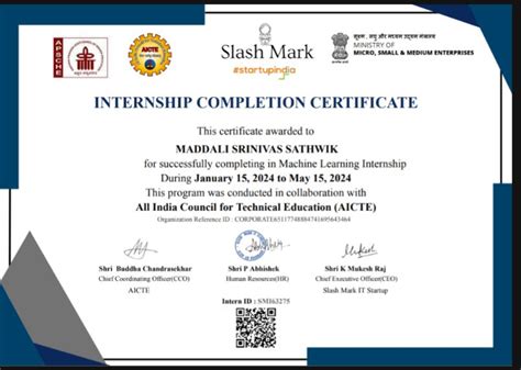 Maddali Srinivas Sathwik On Linkedin Machinelearning Ai Internship