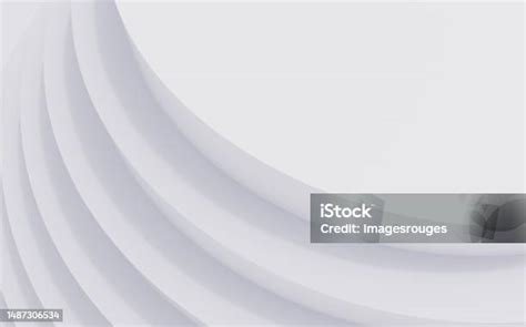 추상 3d 원형 흰색 벽지입니다 배너 포스터 전단지 카드 표지 브로셔를 위한 최소한의 흰색 배경 3차원 형태에 대한 스톡 사진