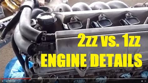 2zz Ge And 1zz Fe Engines Side By Side Sorta Youtube