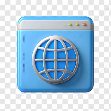 internet web browser side view 3d rendering icon illustration on