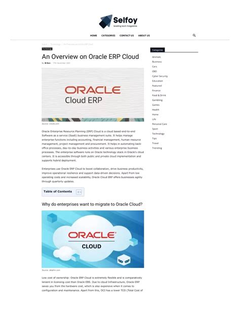 PPT An Overview On Oracle ERP Cloud PowerPoint Presentation Free Download ID 11863588