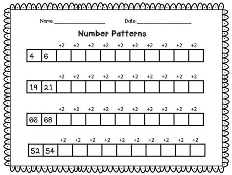 SECUENCIA numérica 2 number pattern 2 Series numéricas worksheet Number Pattern Activities