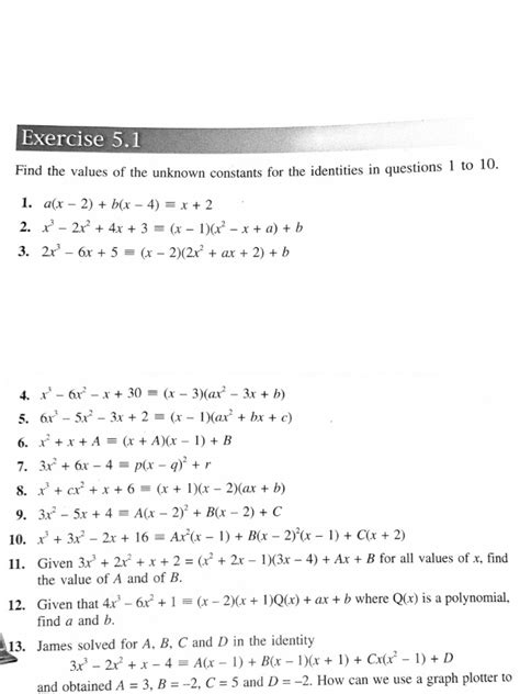 Chapter5 Polynomials Factor Remainder Theoremandmiscellaneous Pdf