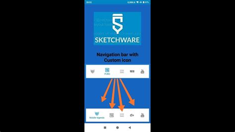 Buttom Navigation Bar With Custom Icon Sketchware Tutorial Youtube