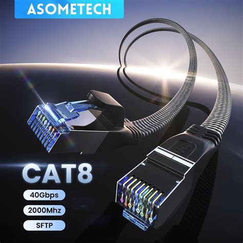 Cat 8 Ethernet Cable 40gbps Gaming High Speed 2000mhz Sstp Cat 8 Ethernet Cord Rj45 Network For