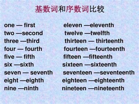 基数词变序数词有什么规律吗？ 百度教育
