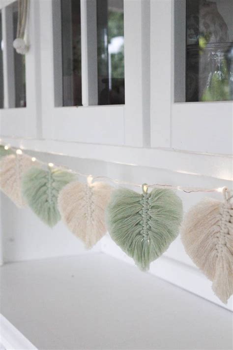Macrame String Lights Feather Boho Macrame Fairylights Etsy