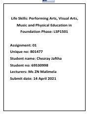 LSP MARK Pdf By Valencia At Pm Aug Life Skills Performing