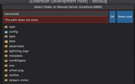 Unable To Select A Folder Using Windowopenfiledialog With A Remote File System Using Local