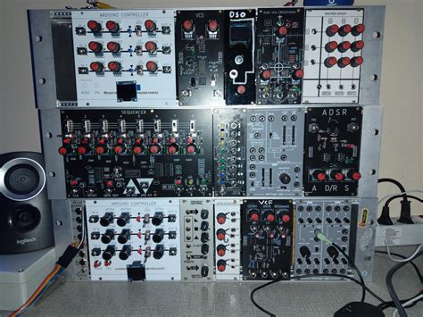 My Foldable Diy Modular Synth Case With Doepfer Psu3 Both Parts Connected With 4pin Xlr R