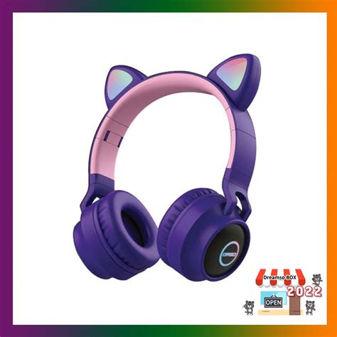 Drgo Led Lightning Stereo Bluetooth Headphones Purple Bh028c Mobile Earphone Shopee Philippines