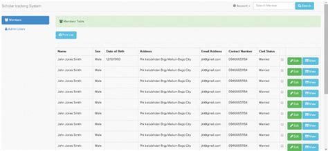 Scholars Tracking System Sourcecodester
