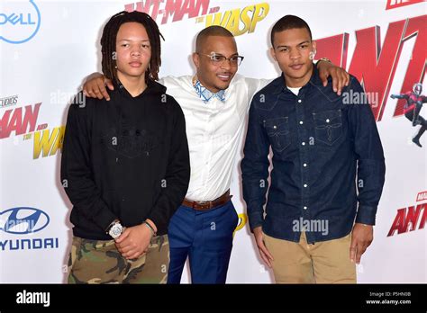 Messiah Harris Actor Tip T I Harris And Domani Harris Attending The Ant Man And The Wasp