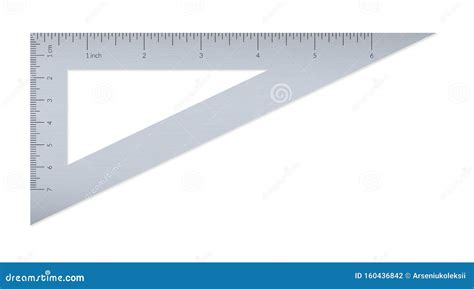 Aluminium Isosceles Triangle Ruler Stock Vector Illustration Of Measure Foot 160436842