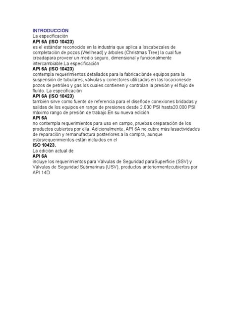 IntroducciÓn Api 6a Pdf