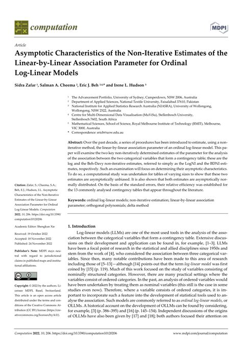 Pdf Asymptotic Characteristics Of The Non Iterative Estimates Of The Linear By Linear