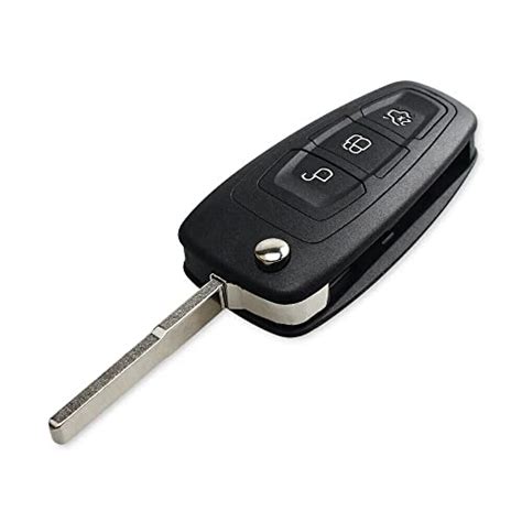 Blank Un Cut 3 Button Flip Remote Key Fob Case For Ford Fiesta Mk7
