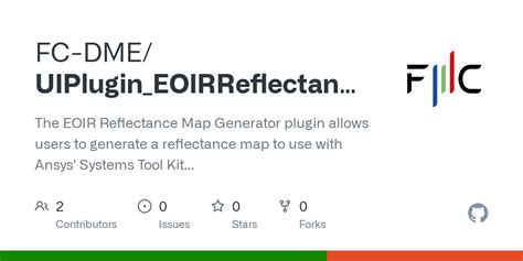 GitHub FC DME UIPlugin EOIRReflectanceMap The EOIR Reflectance Map Generator Plugin Allows