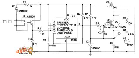 igbt drive circuit diagram composed of 555 timer control circuit