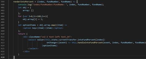 javascript reactjs generating cannot read property of undefined