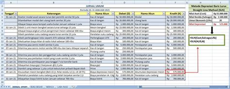 Cara Membuat Buku Besar Di Excel