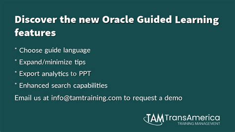 Tam Training Discover The New Oracle Guided Learning