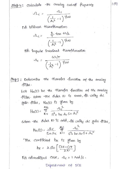 IIR FILTERS In DIGITAL SIGNAL PROCESSING Lecture Notes