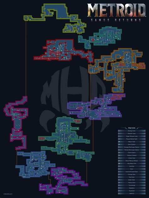 Metroid Samus Returns Full Map With Items Metroid