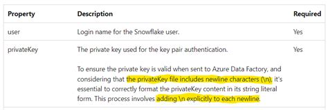 ADF Snowflake Connector Key Pair Authentication Failed To Parse PEM