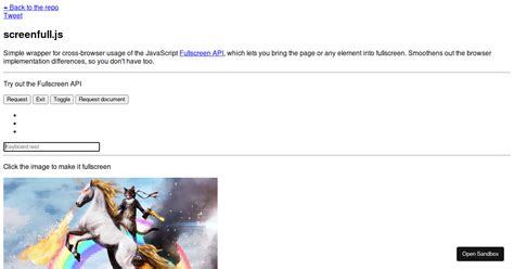 screenfull codesandbox