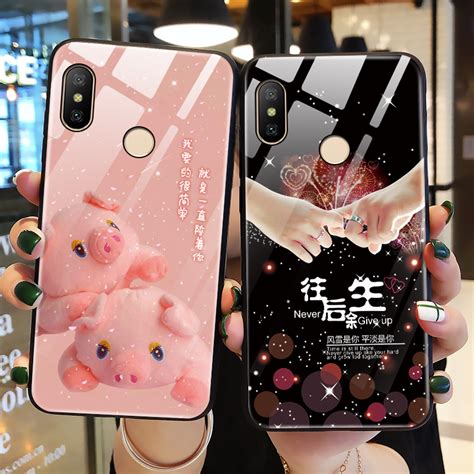 适用于小米6x手机壳玻璃米6保护硅胶套小米5x全包mi6x软壳可爱猪小米note3超薄x6外壳x5防摔女米六潮男m6网红虎窝淘
