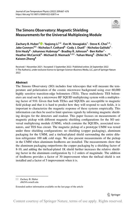 The Simons Observatory Magnetic Shielding Measurements For The