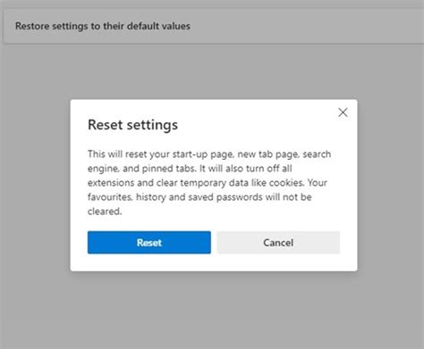 How To Reset Microsoft Edge Settings To Default