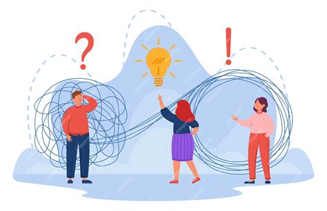 Equipo De Personajes De Dibujos Animados De Negocios Resolviendo