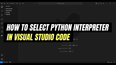 How To Select Python Interpreter In Visual Studio Code Easy Tutorial Youtube
