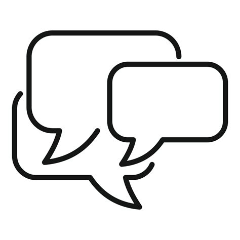 Talk Chat Icon Outline Vector Social Web 15157308 Vector Art At Vecteezy