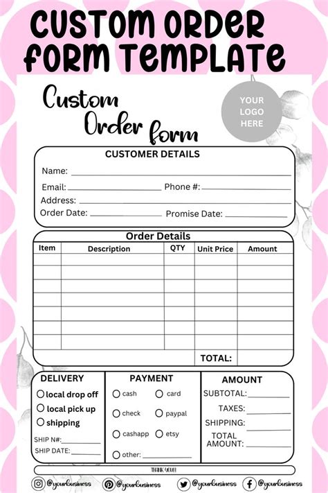Order Form Template