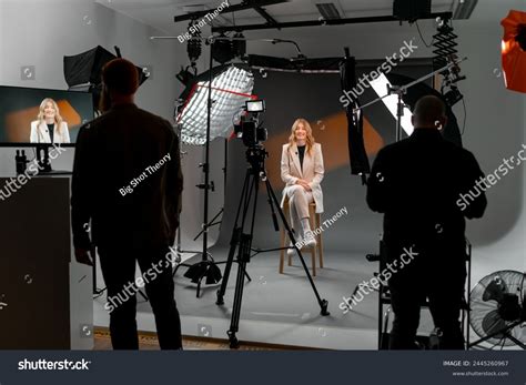 Woman Film Studio Set Behind Scenes Stock Photo Shutterstock